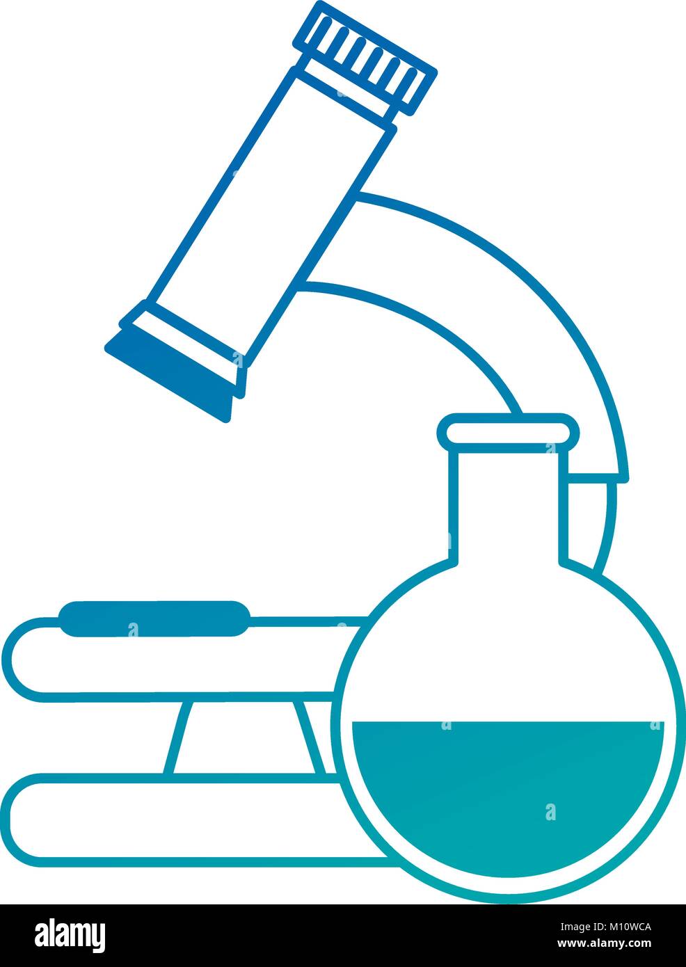 microscope medical with tube test vector illustration design Stock ...