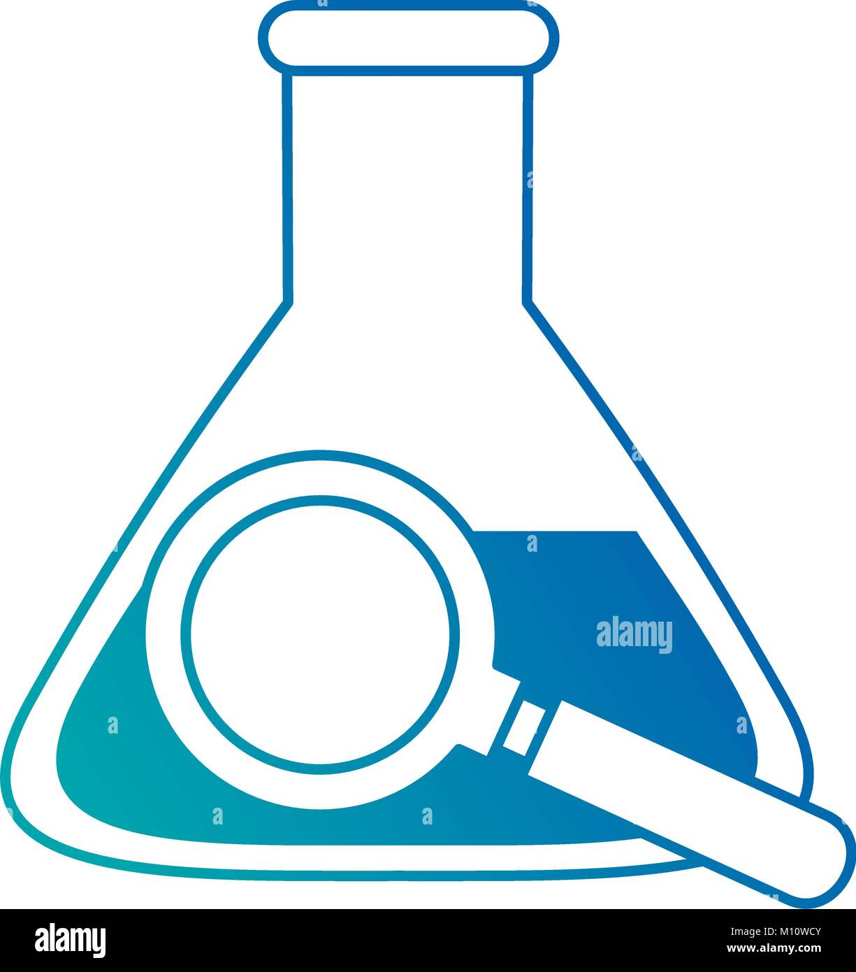 tube test with magnifying glass vector illustration design Stock Vector ...
