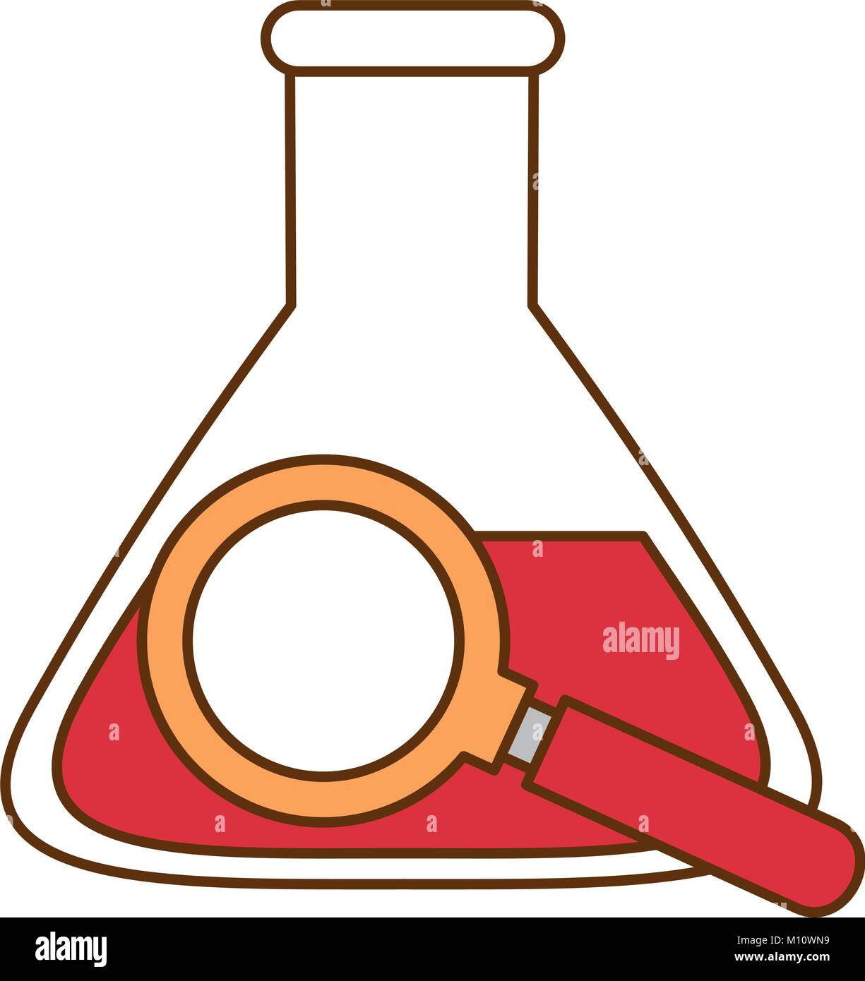 Magnifying glass analysis healthcare Stock Vector Images - Alamy