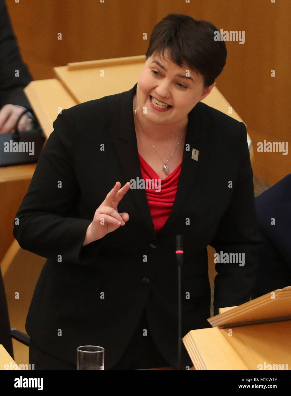 Scottish Conservative leader Ruth Davidson in the debating chamber ...