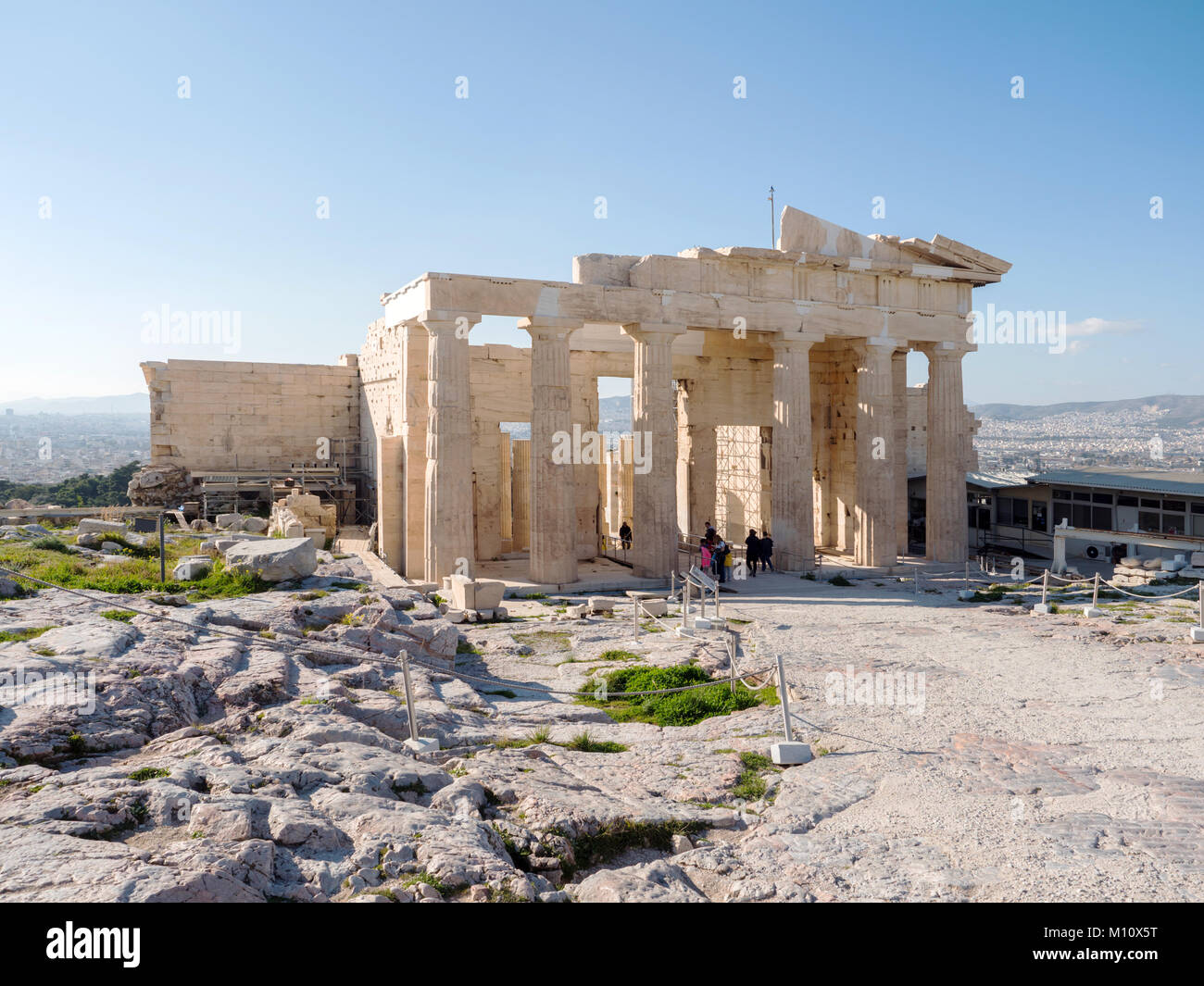 ATHENS,GREECE-FEBRUARY 1, 2016: tourists visit the temple of Parthenon ...