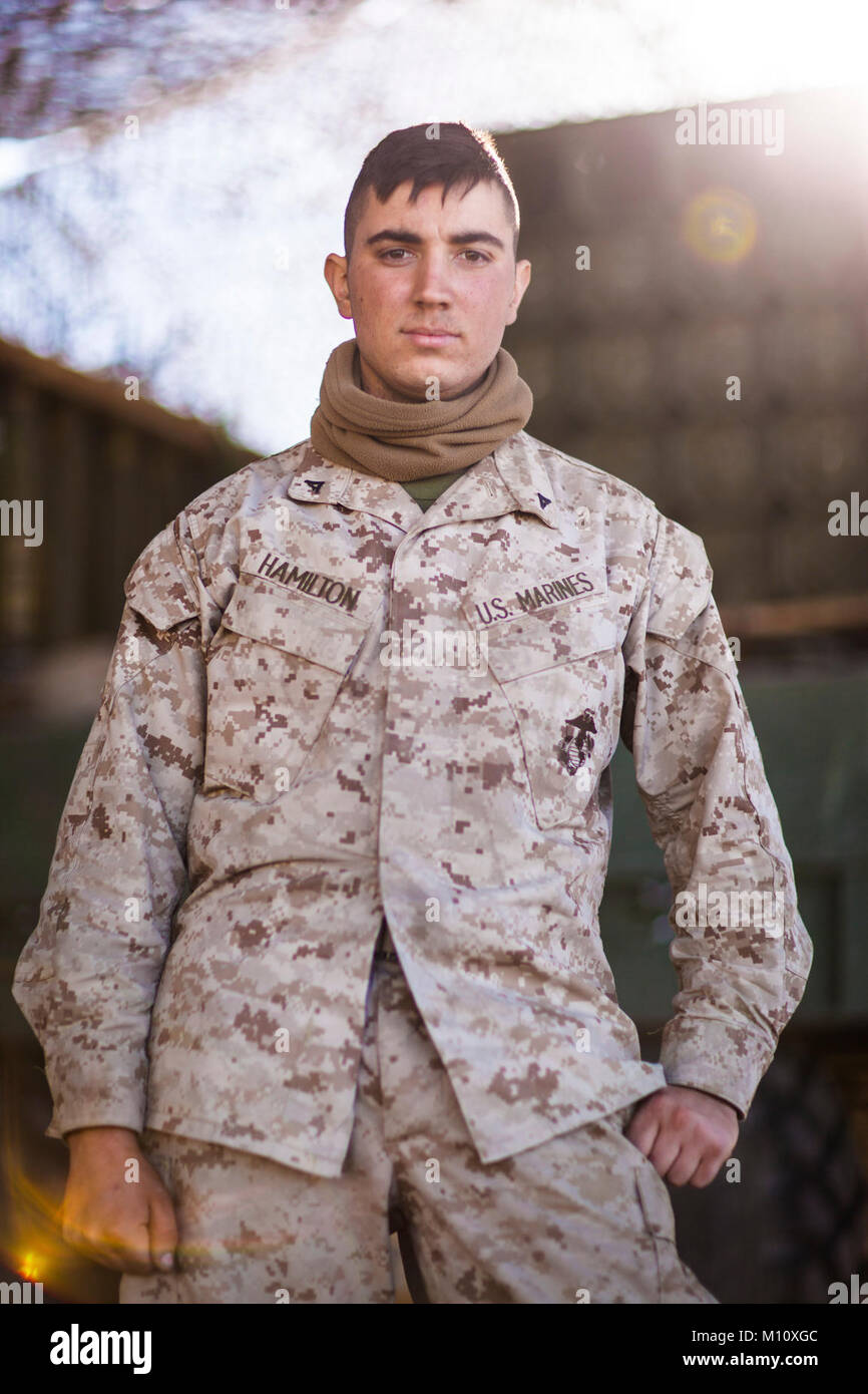 U.S. Marine Corps LCpl. Hamilton with Bravo Battery, 1st Battalion ...