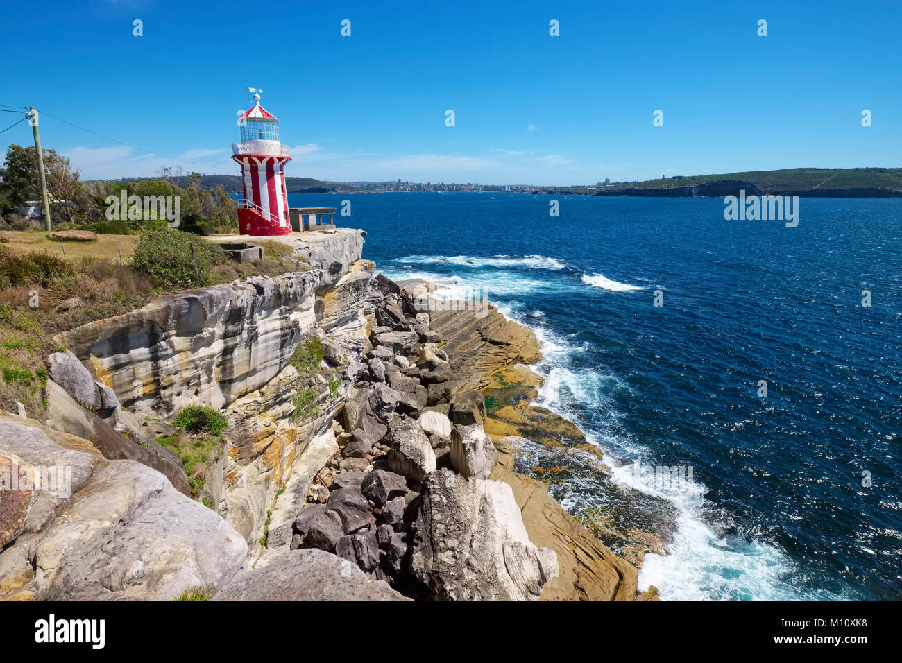View of the Hornby Lighthouse, North Head and Manly, South Head ...