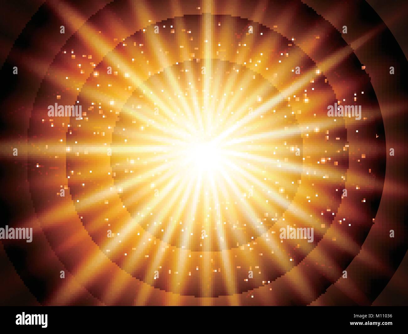 Glittering radiation background, decorative wallpaper for design uses ...