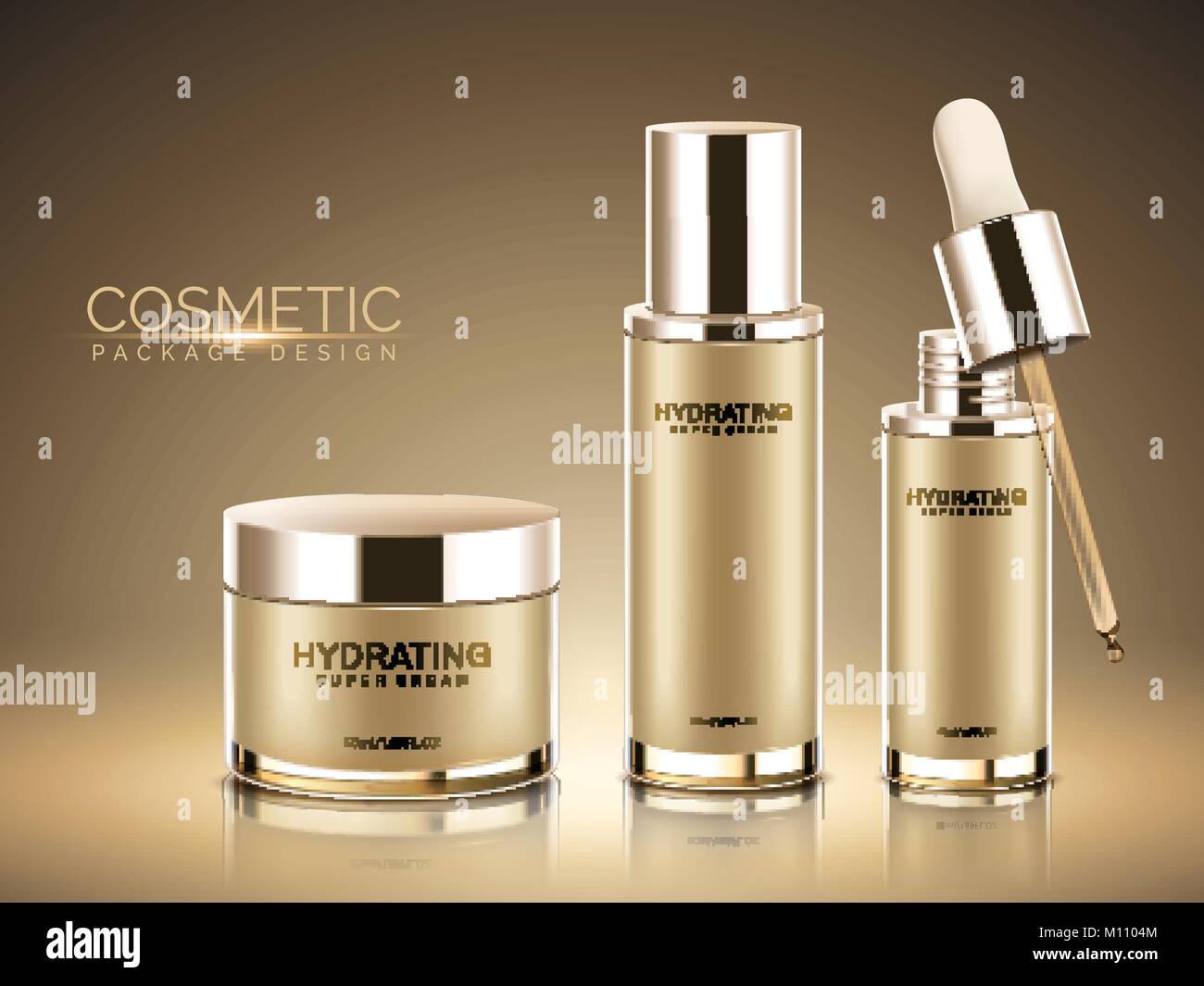 Cream 3d vector element set package design hi-res stock photography and ...