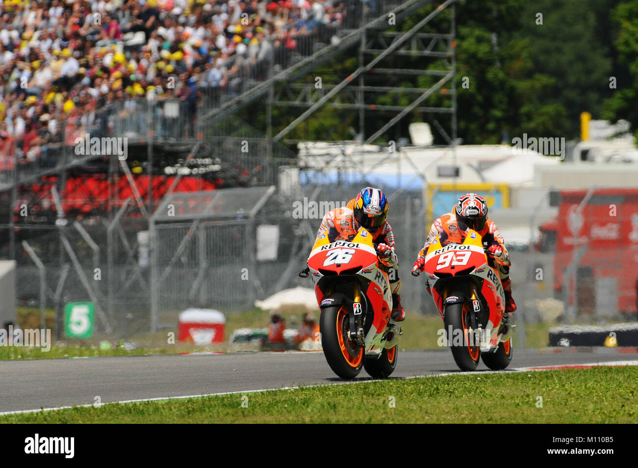 MUGELLO - ITALY, MAY 31: Spanish Honda Repsol rider Dani Pedrosa at ...