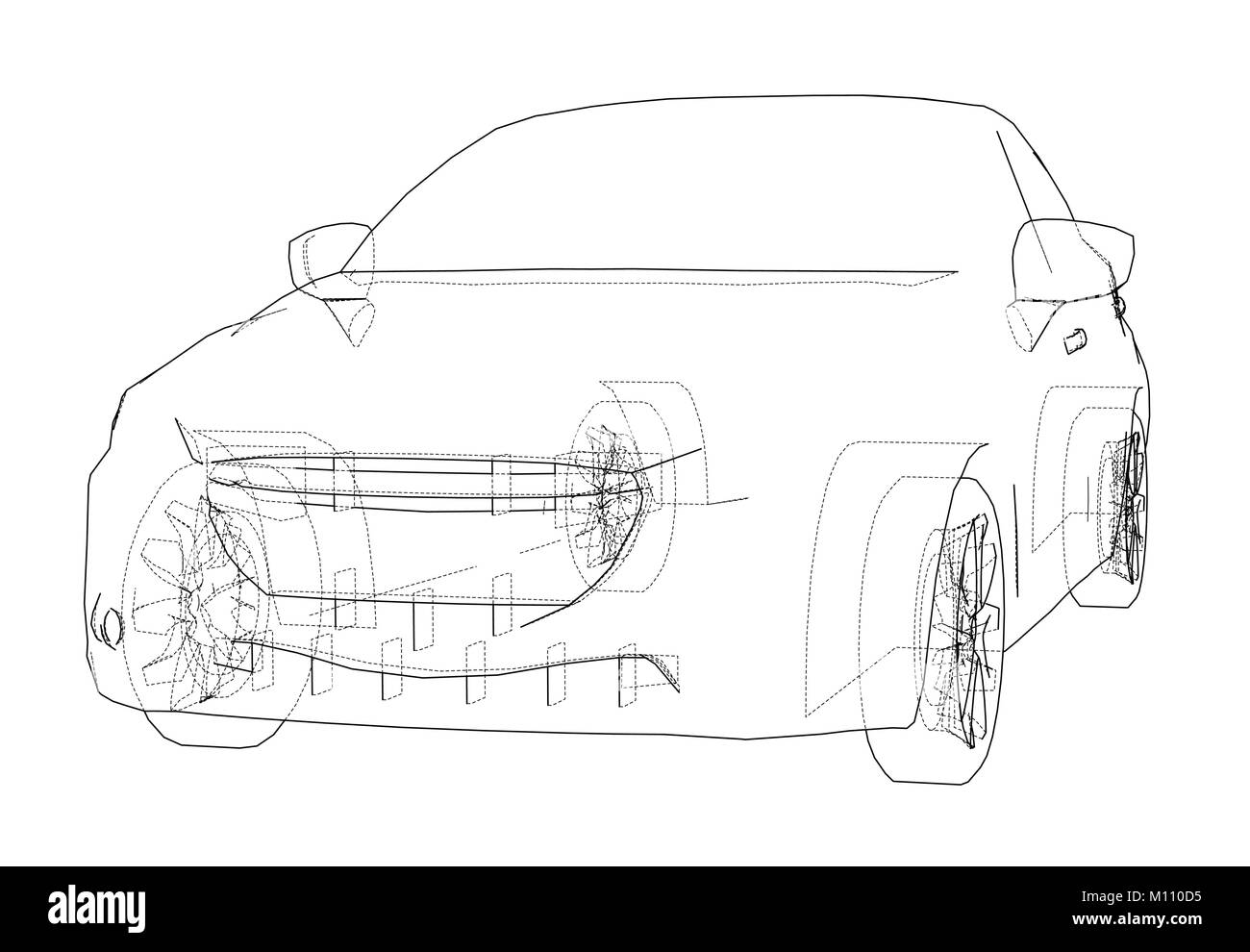 Simple line drawing delivery service hi-res stock photography and ...