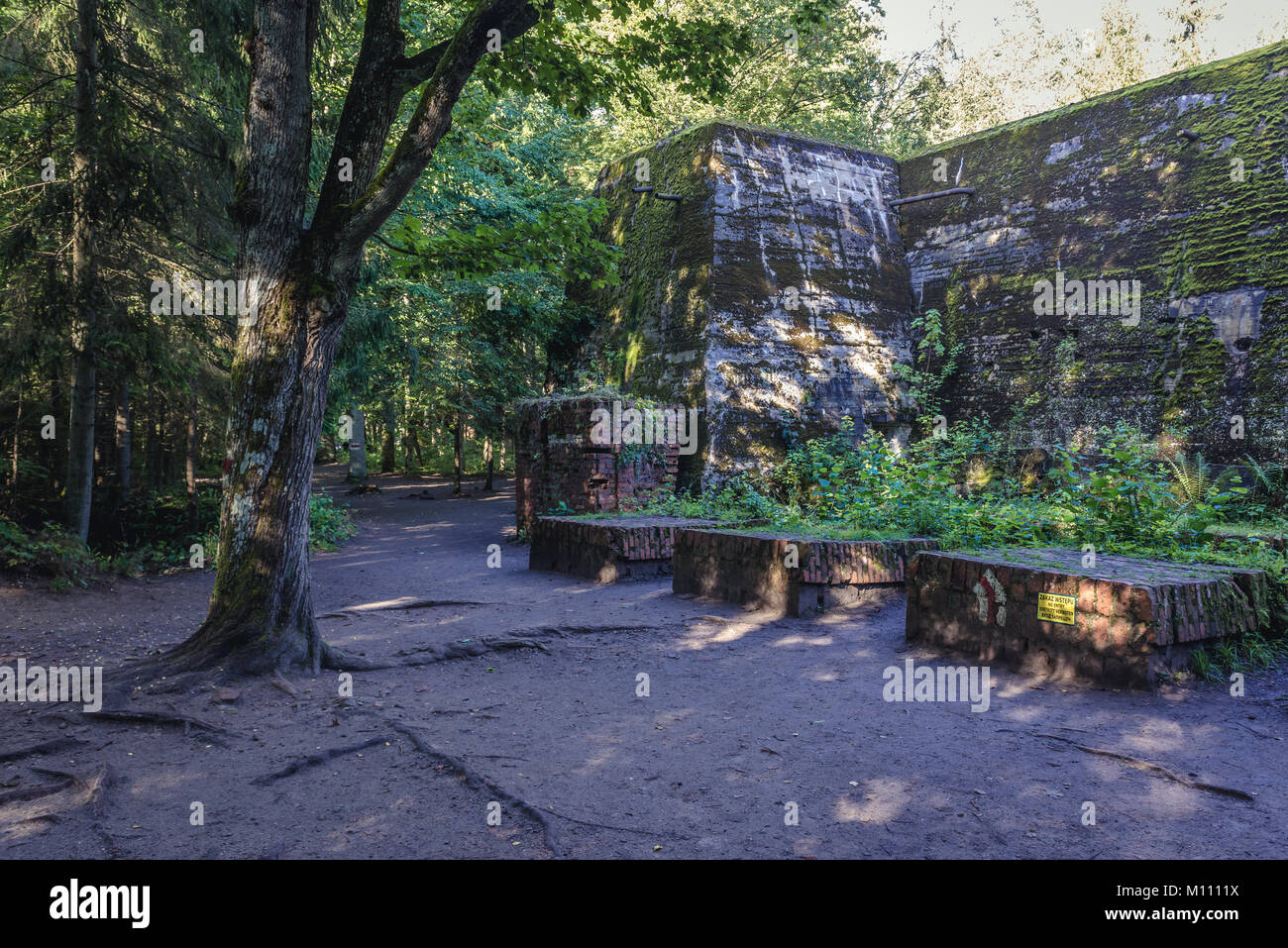 Guests bunker in Wolf's Lair - the headquarters of Adolf Hitler and the ...
