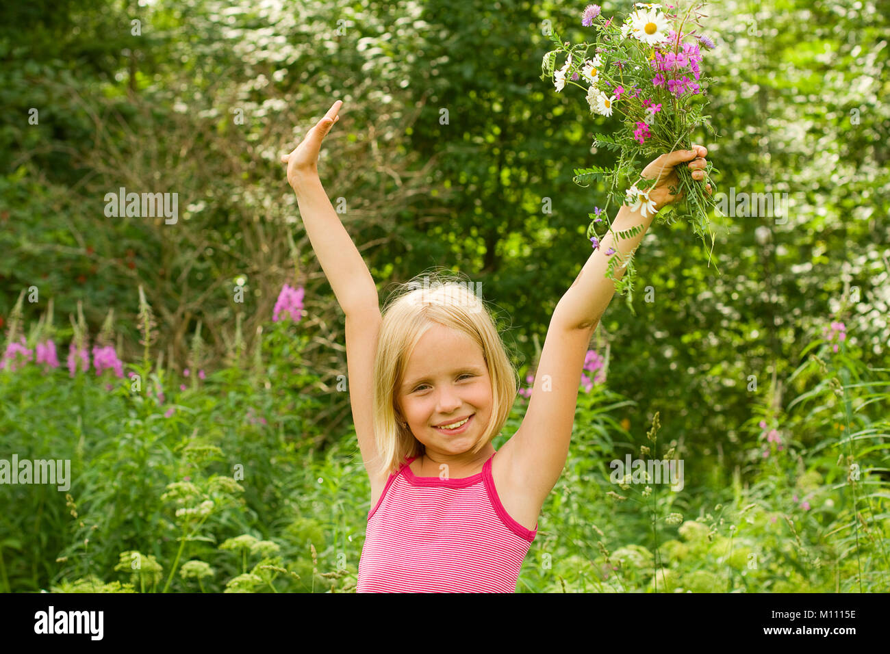 Happy Beautiful Girl having Fun Stock Photo - Alamy