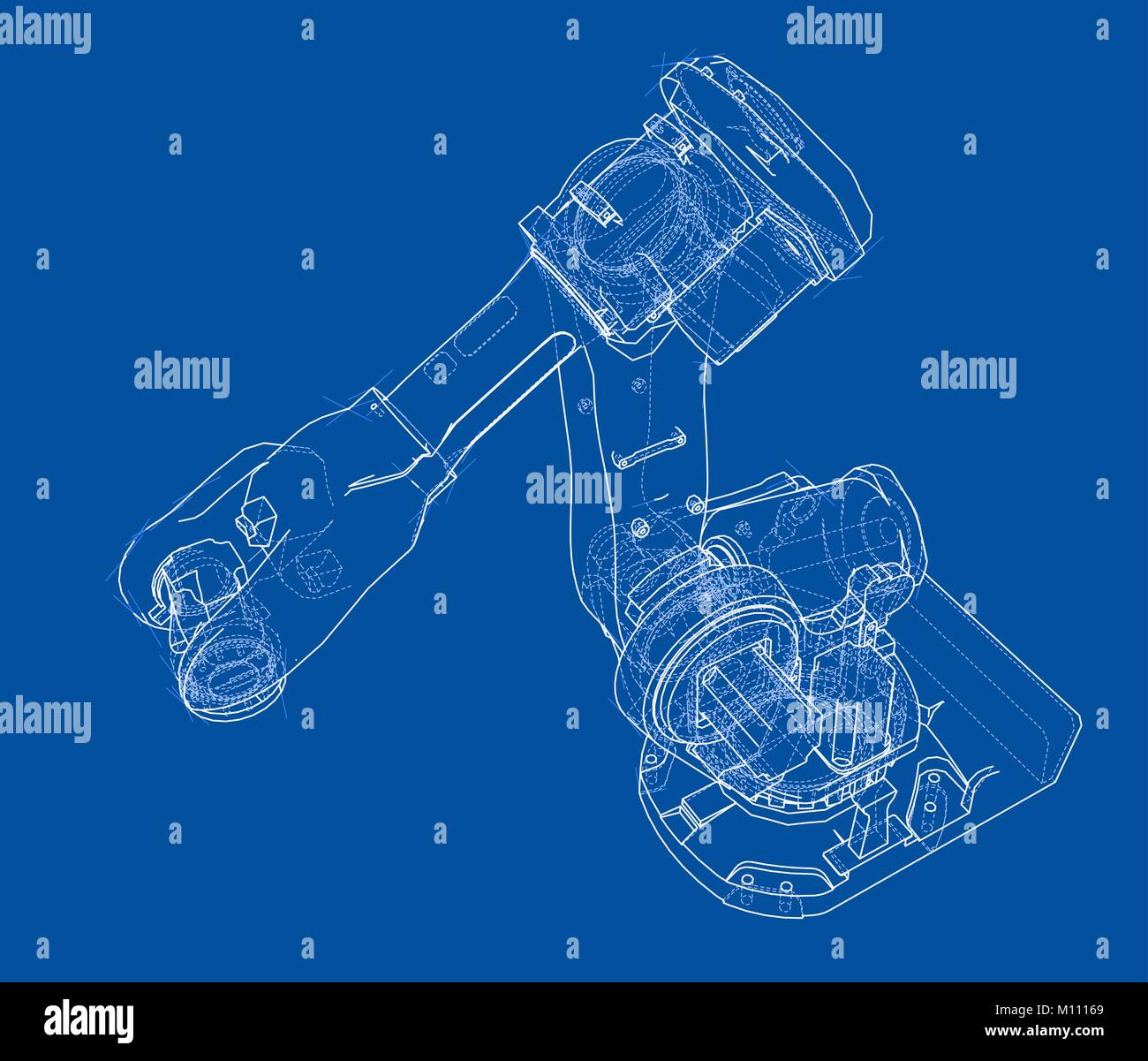 Industrial robot manipulator. Vector image Stock Vector Image & Art - Alamy
