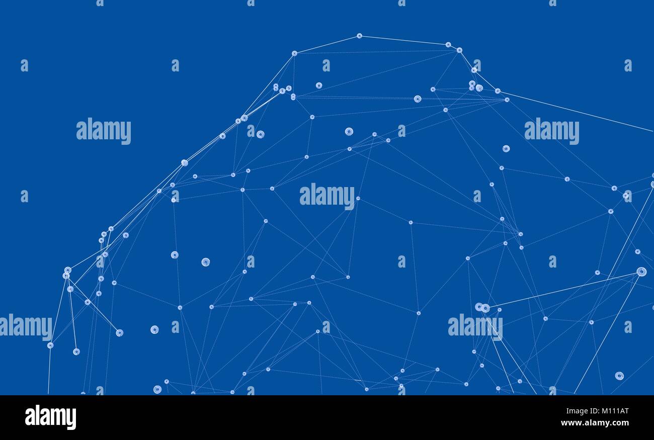 Global network connections with points and lines Stock Vector Image ...