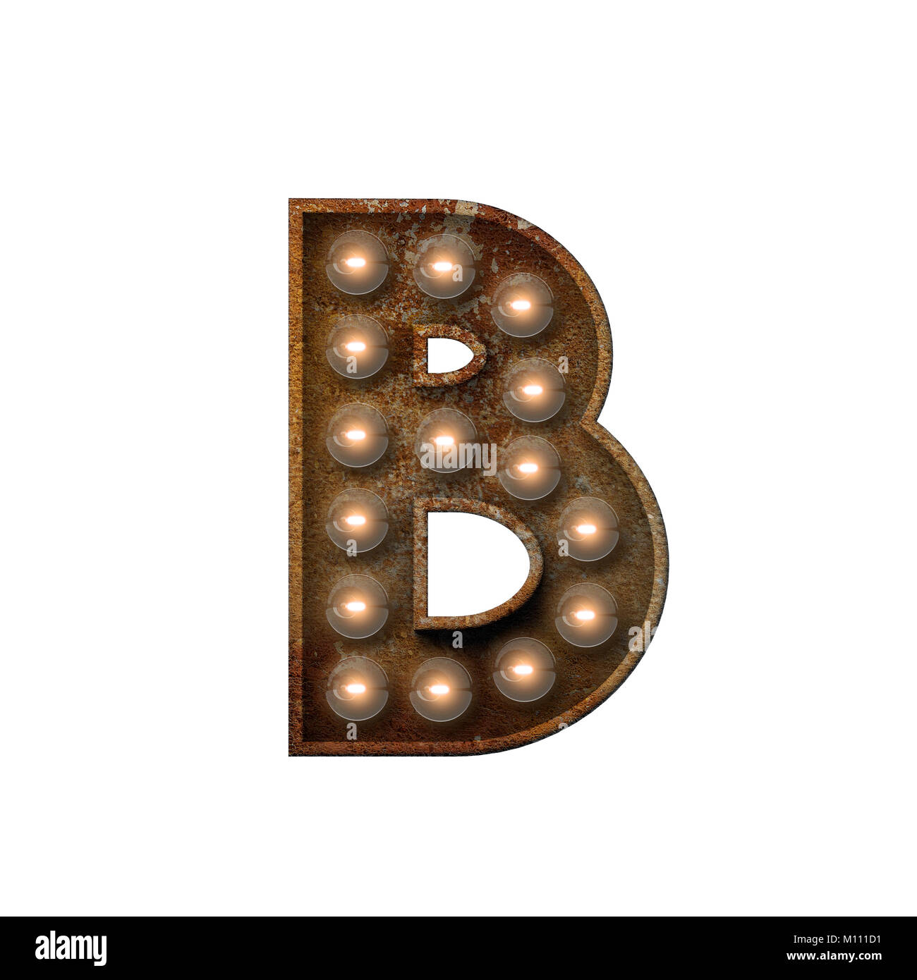Illuminated letter b Cut Out Stock Images & Pictures - Alamy