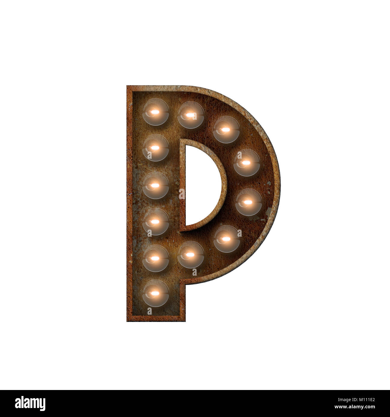 Light bulb glowing letter alphabet Cut Out Stock Images & Pictures - Alamy