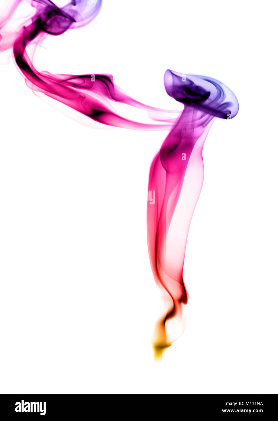 Colorful puff of smoke over the white background Stock Photo - Alamy