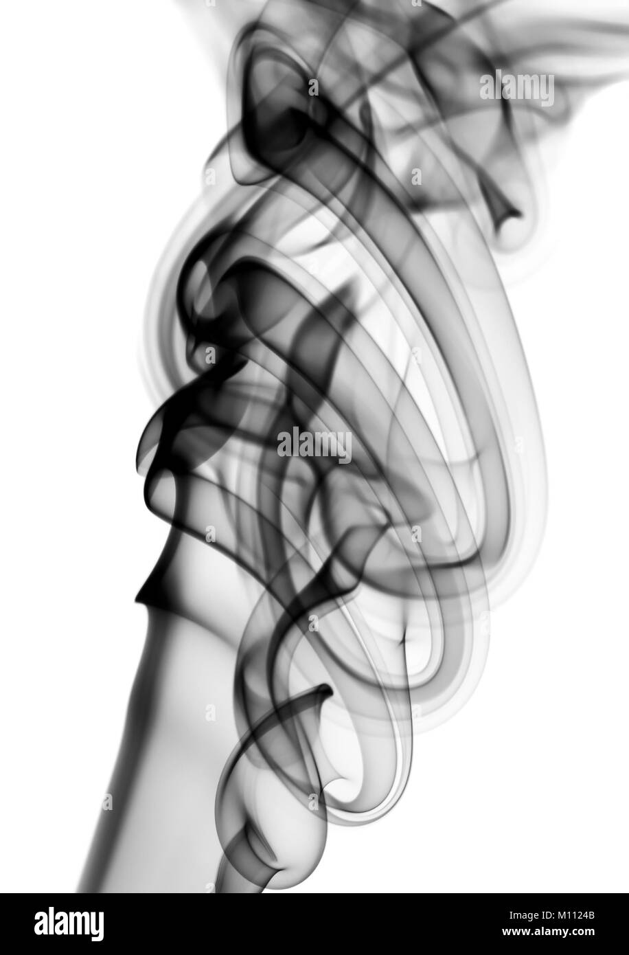 Abstract smoke patterns over the white background Stock Photo - Alamy