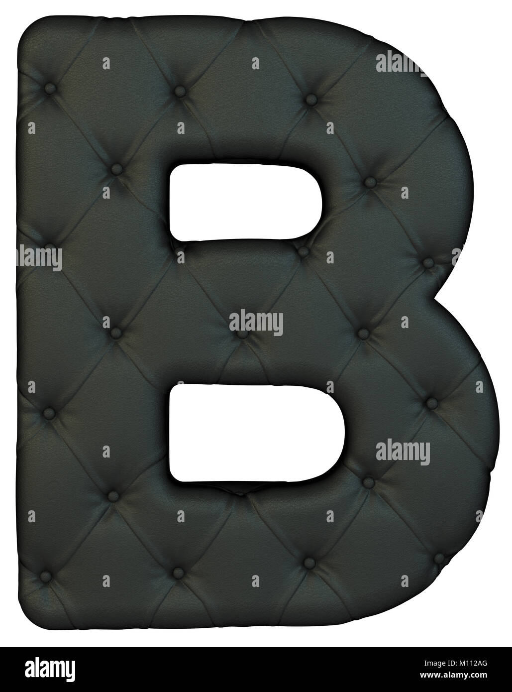 Luxury black leather font B letter isolated on white Stock Photo - Alamy