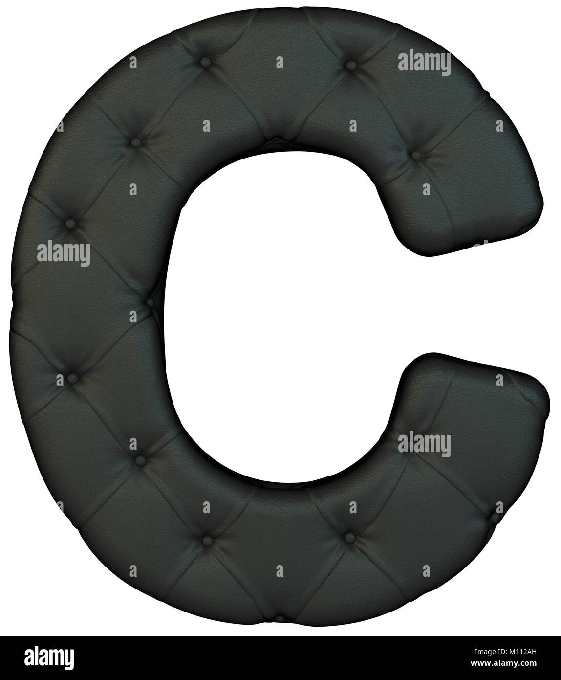 Luxury black leather font C letter isolated on white Stock Photo - Alamy