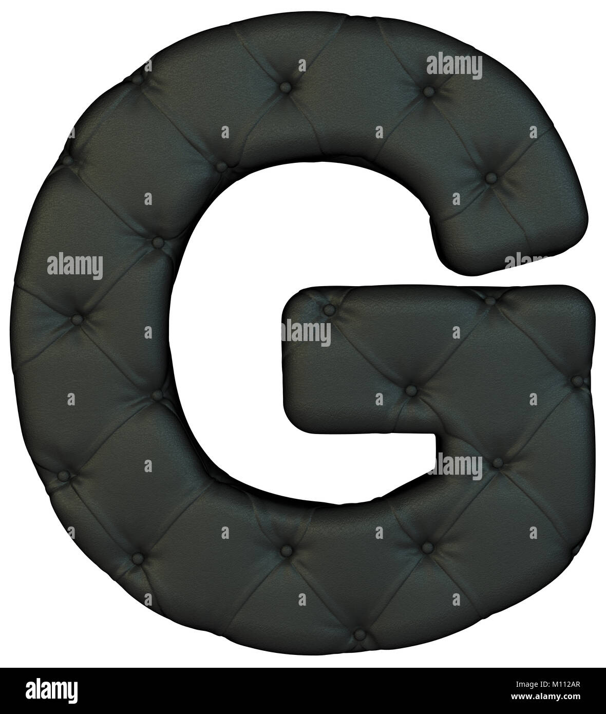 Luxury black leather font G letter isolated on white Stock Photo - Alamy