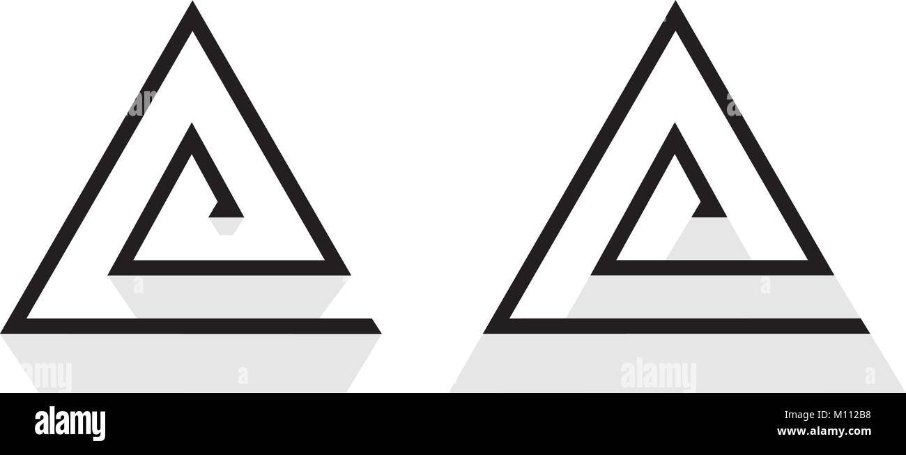Triangle logo vector icon stripe hi-res stock photography and images ...