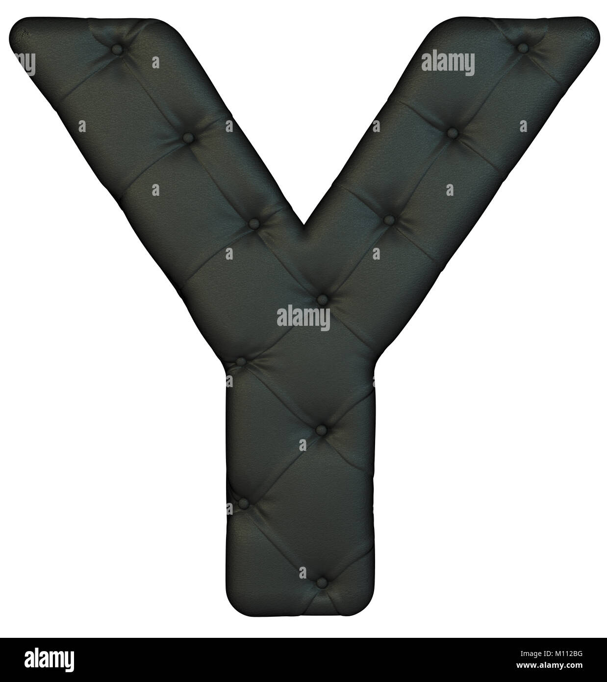 Luxury black leather font Y letter isolated on white Stock Photo - Alamy