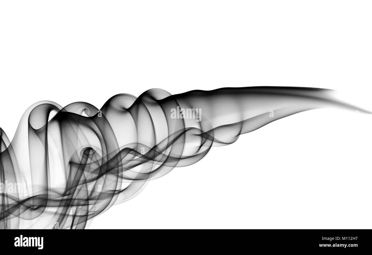 Abstract smoke pattern over the white background Stock Photo - Alamy