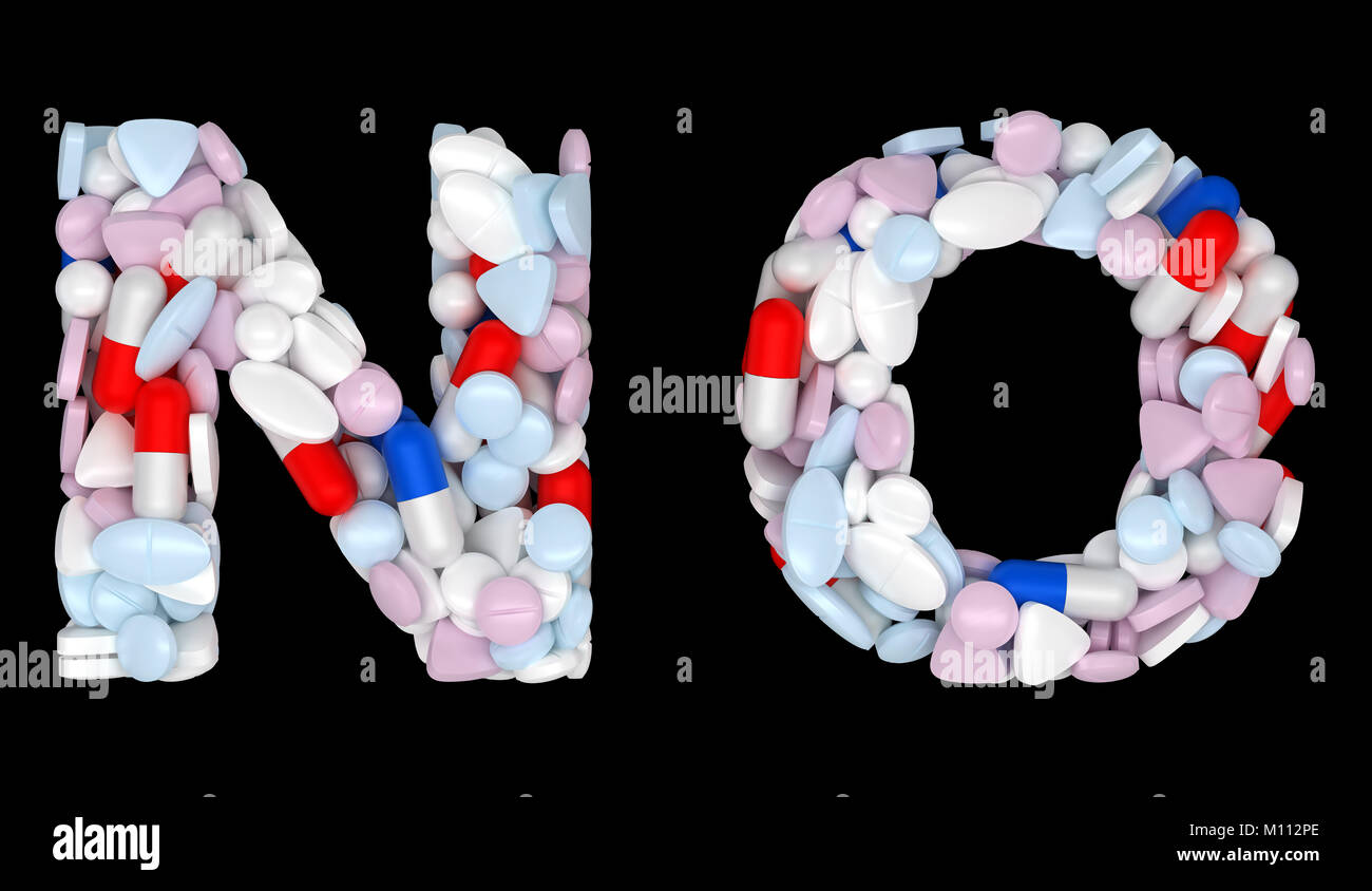 Medication font N and O pills letters over black Stock Photo - Alamy