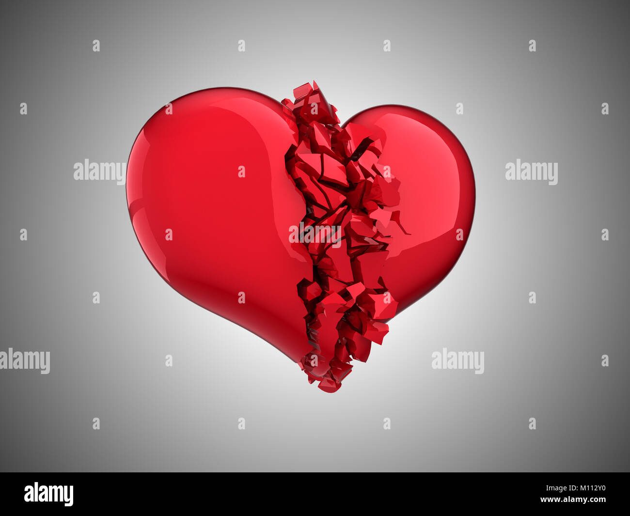 Broken Heart - unrequited love, disease, death or pain Stock Photo - Alamy