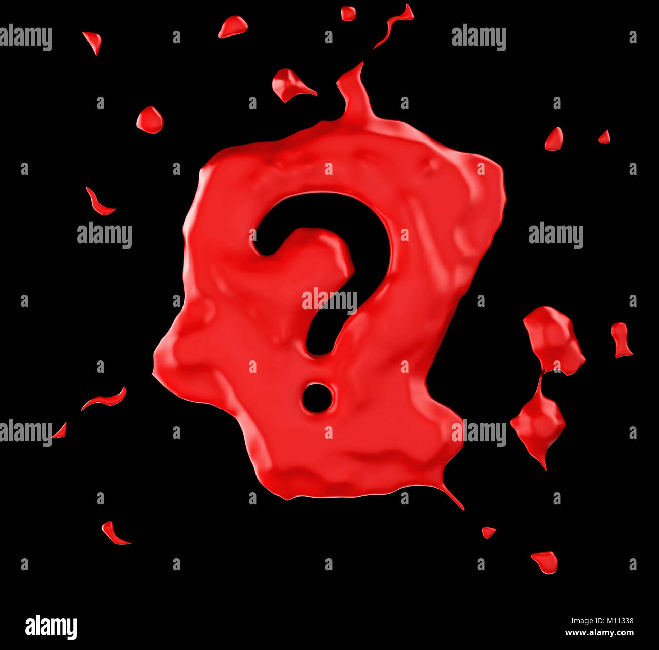 Blood question mark hi-res stock photography and images - Alamy