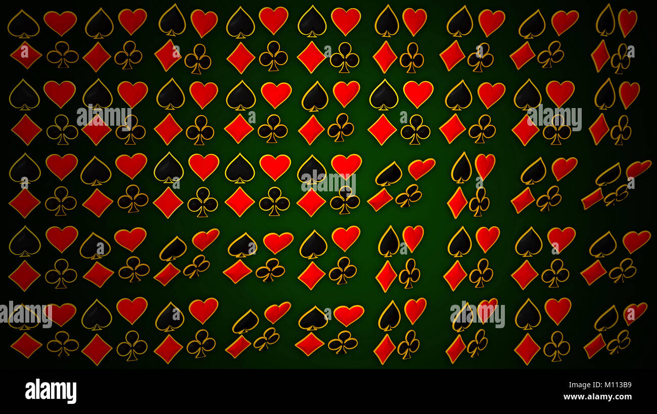 Card suits and poker. Distorted Red and black texture background Stock ...