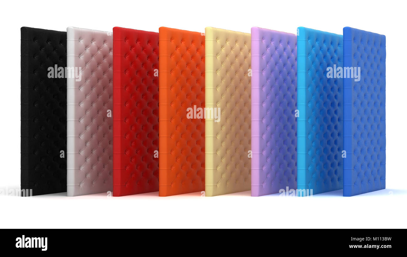 Collection of colorful luxury mattresses over white. Find more in my ...