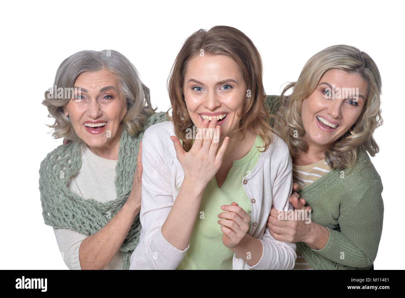 three happy women Stock Photo - Alamy