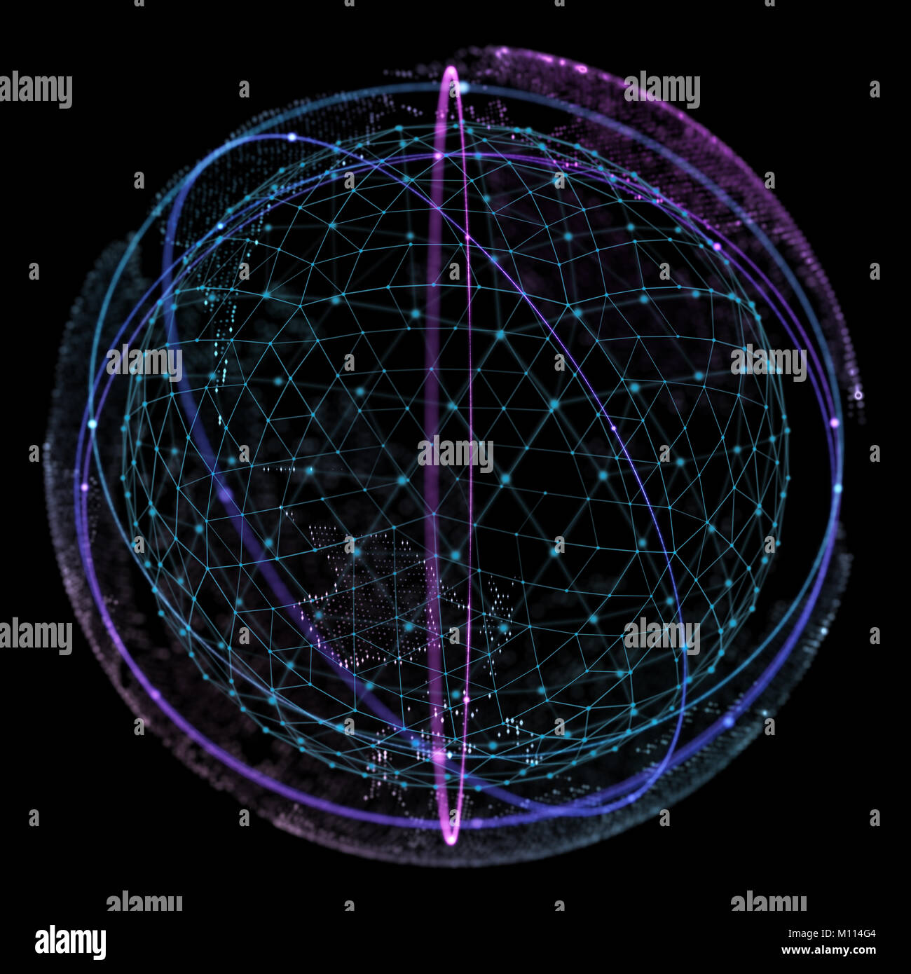 Global network connection. World map point and line composition concept ...