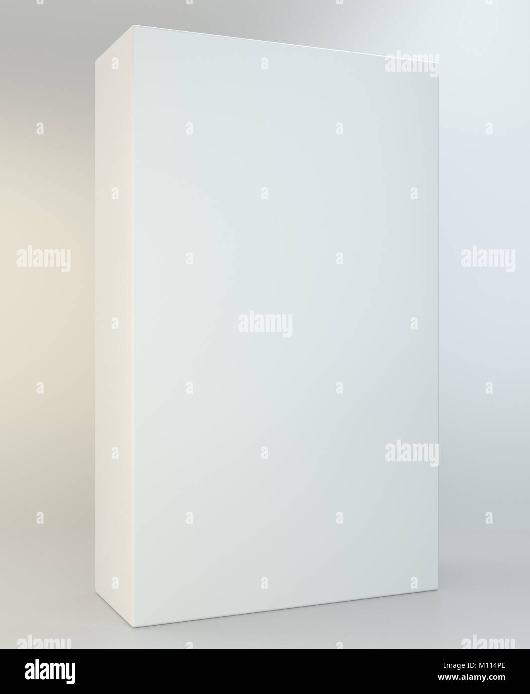 Blank tall box. 3d illustration on studio background. 3D Illustration ...