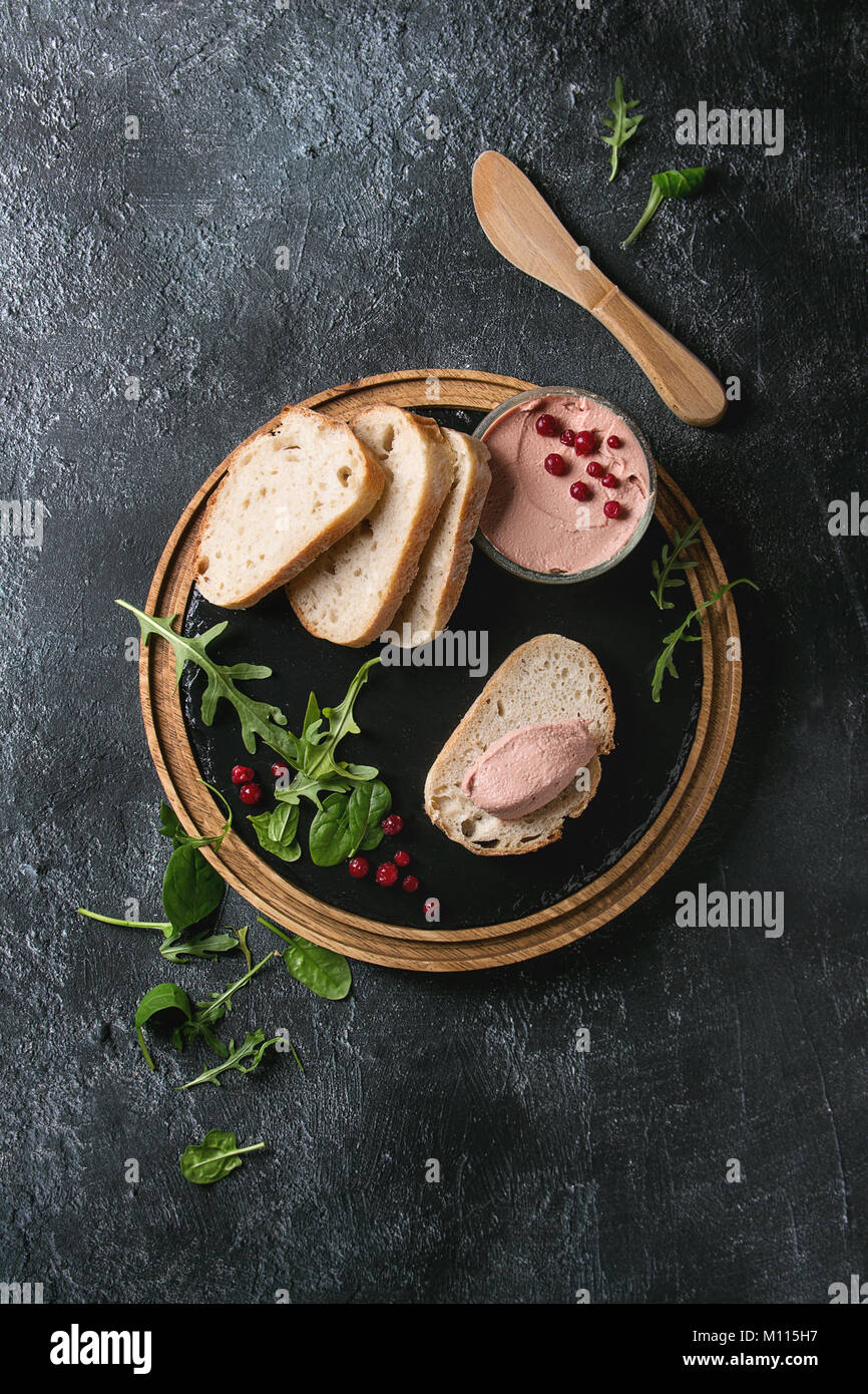 Liver paste with bread Stock Photo - Alamy