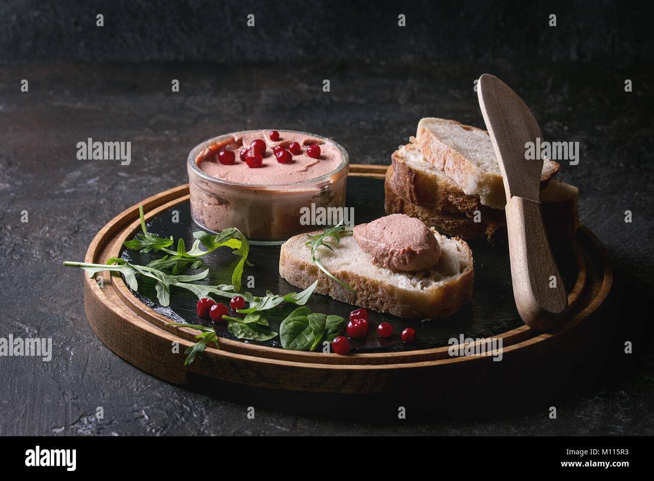 Liver paste with bread Stock Photo - Alamy