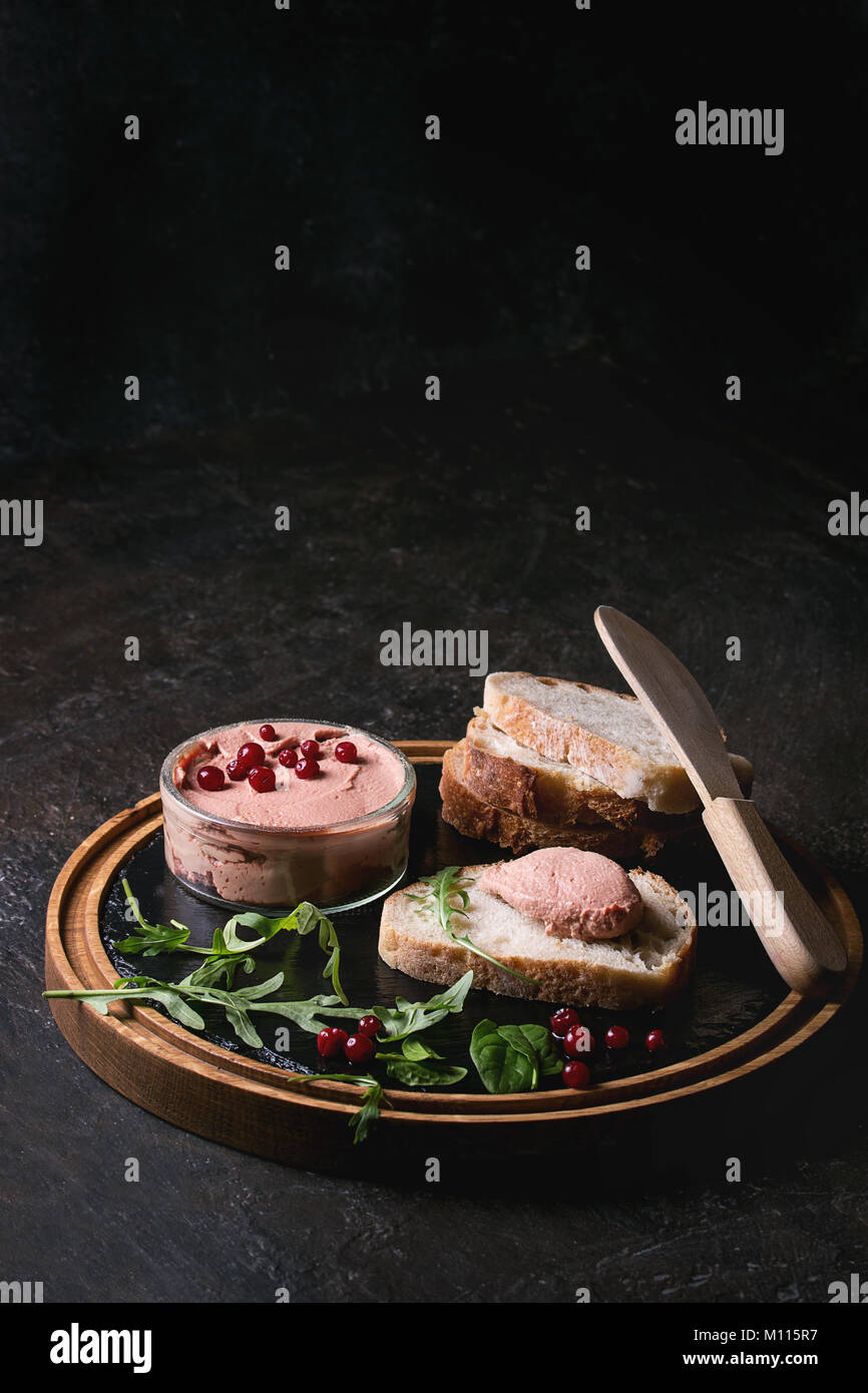 Liver paste with bread Stock Photo - Alamy