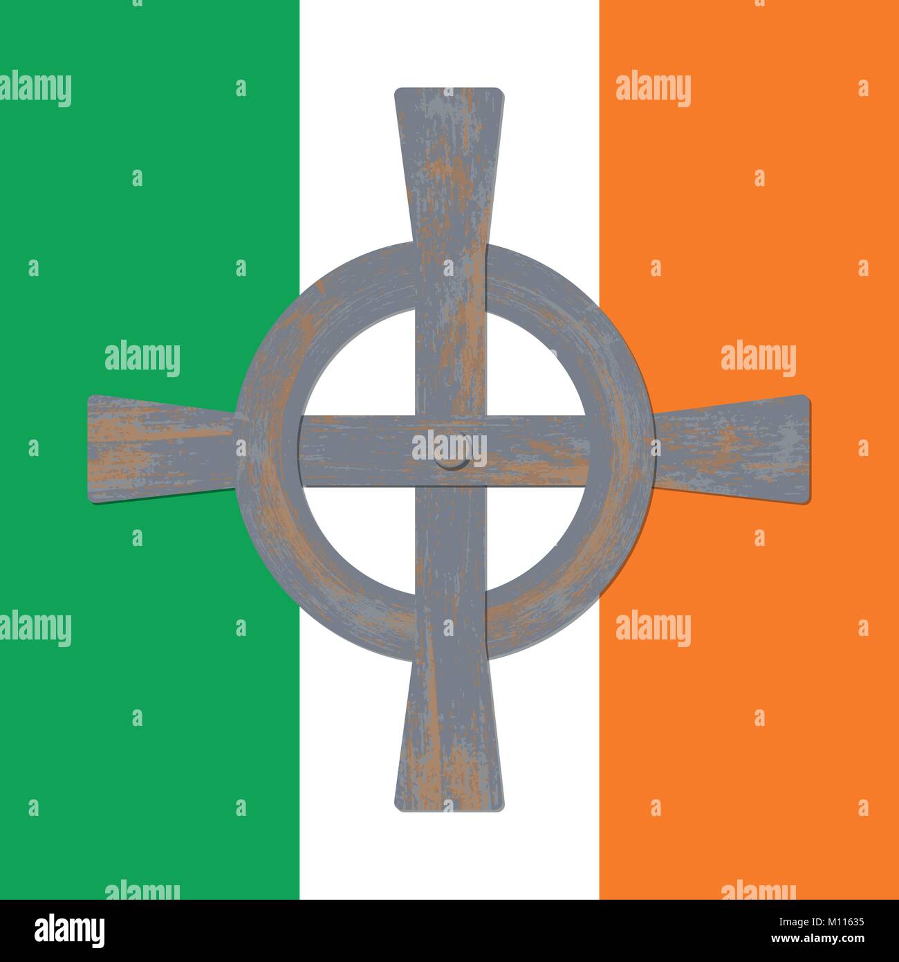 Celtic cross irish flag hi-res stock photography and images - Alamy