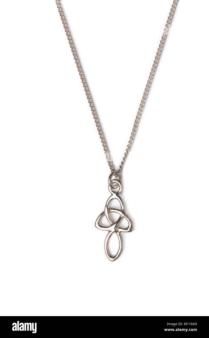 Silver woman necklace Cut Out Stock Images & Pictures - Alamy