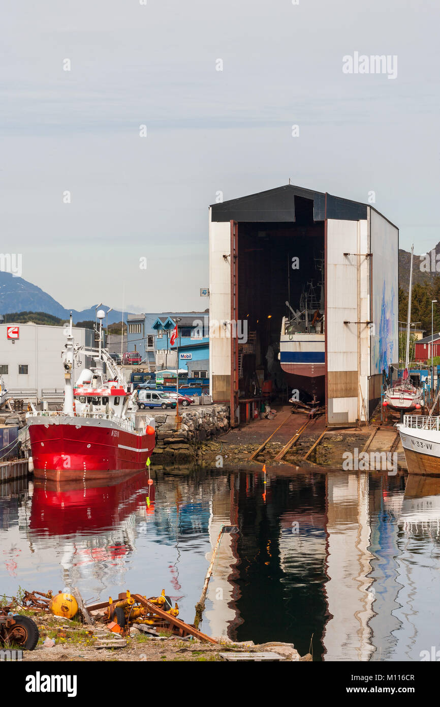 Shipyards for fishing boats Stock Photo - Alamy