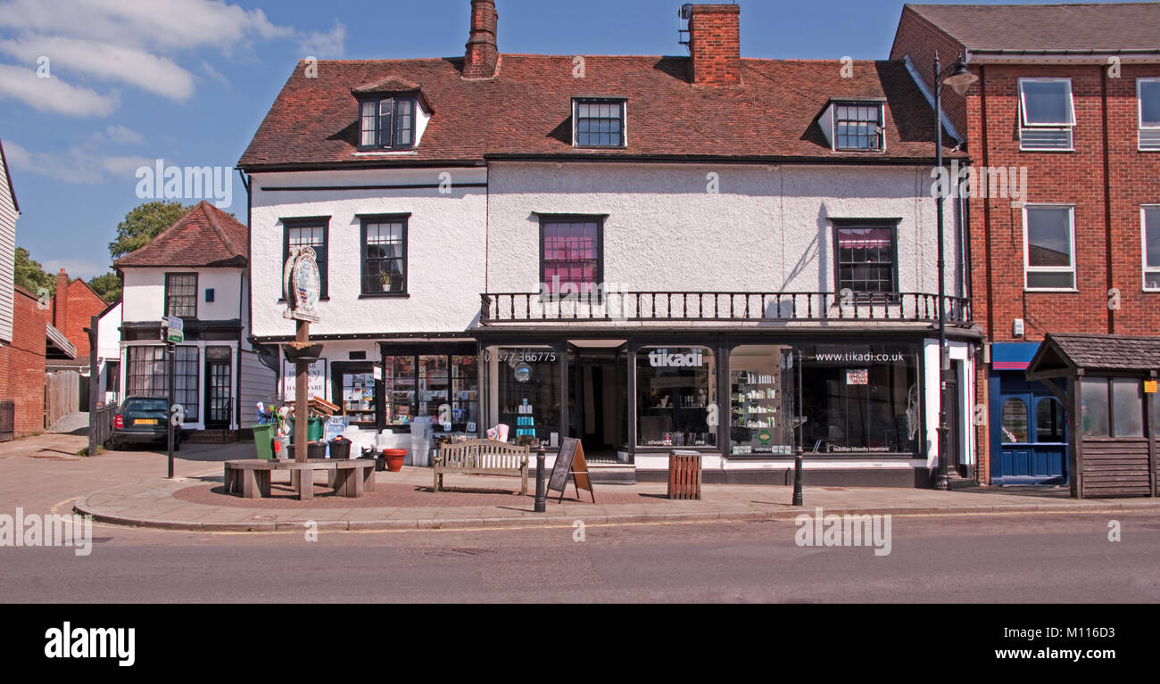 Chipping Ongar, Shops, High Street, Essex, England Stock Photo - Alamy