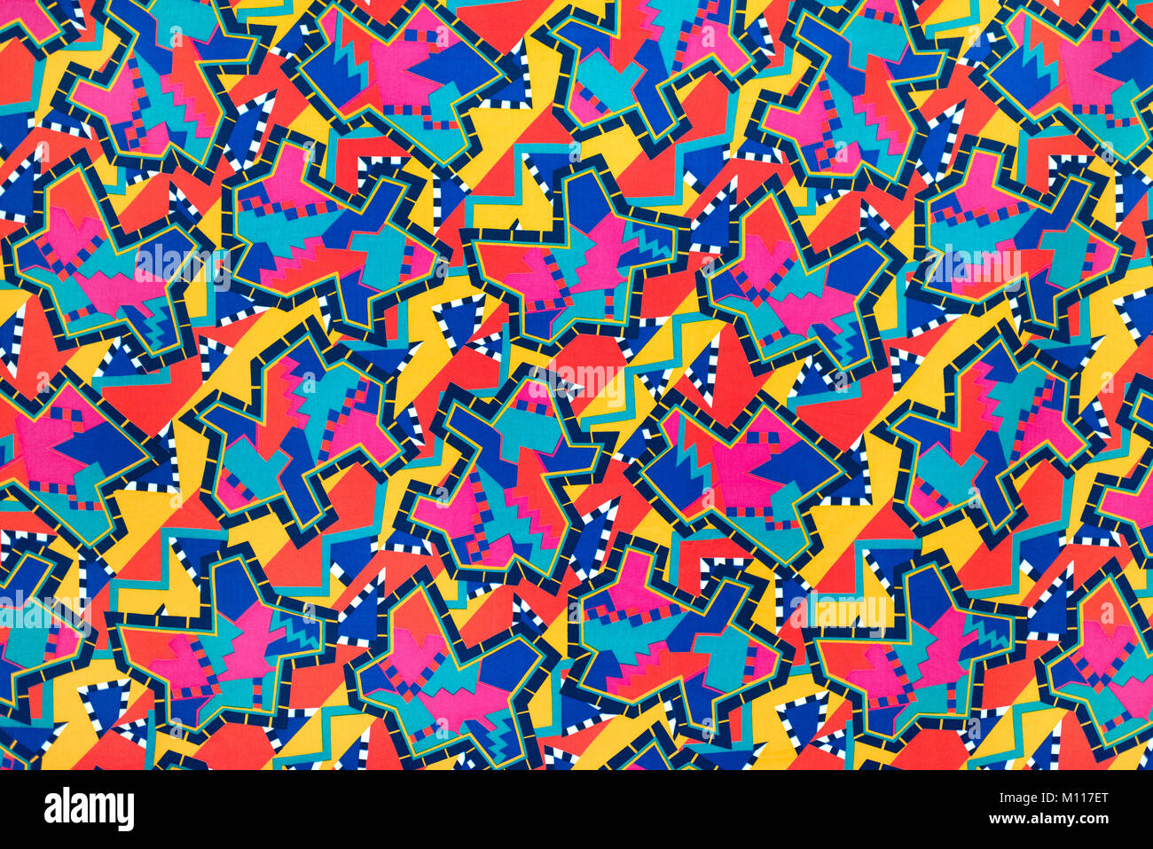 Memphis fabric design by Nathalie du Pasquier Stock Photo - Alamy