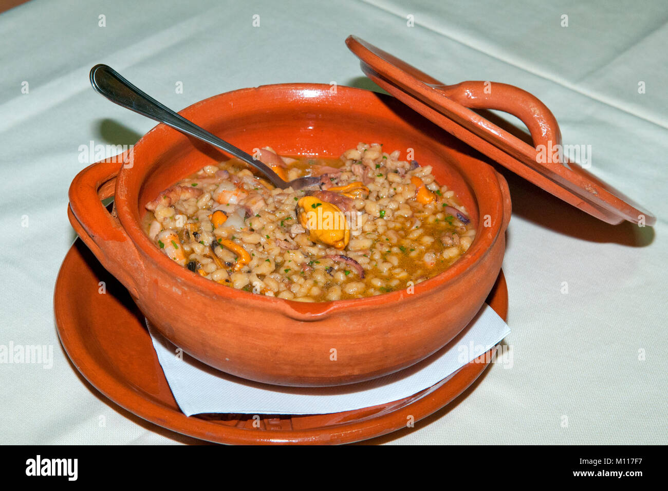 Typical sardinian dish fregola hi-res stock photography and images - Alamy
