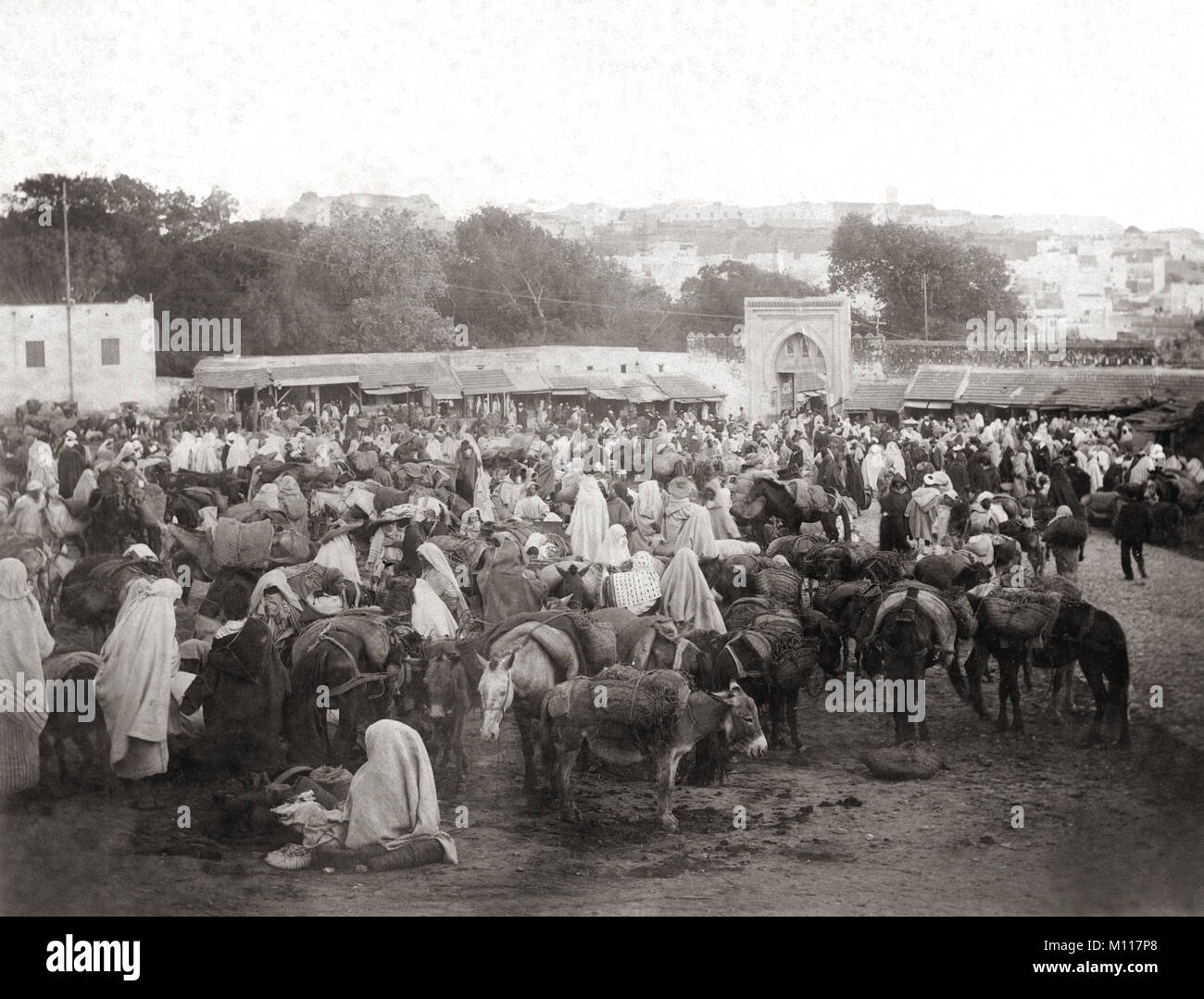Market, Tangier, Morocco, c.1900 Stock Photo - Alamy
