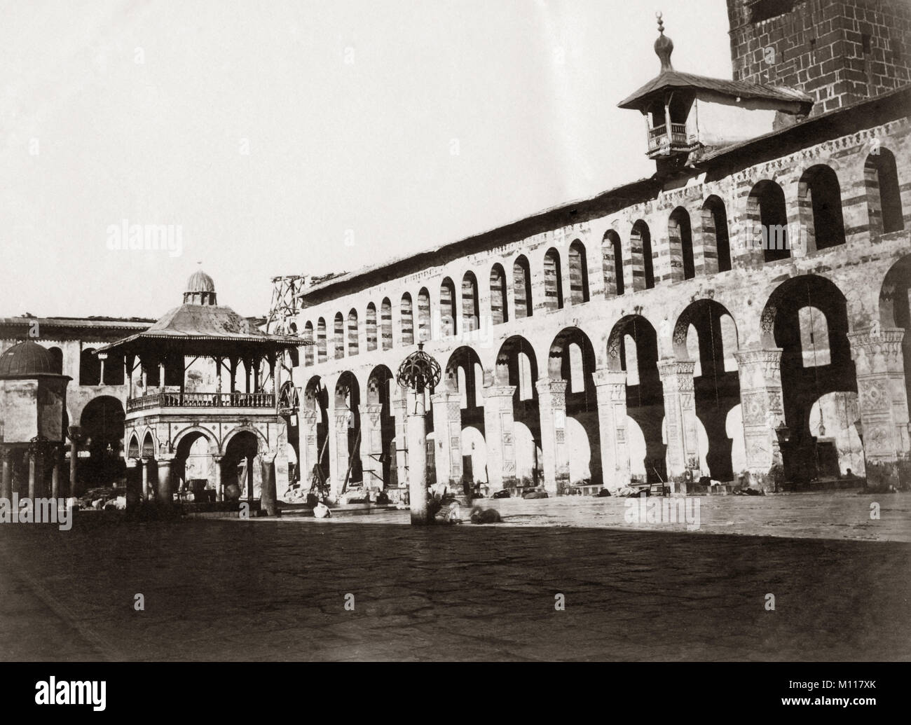 Courtyard of The Great Mosque of Damascus, Syria (Umayyad Mosque) c ...
