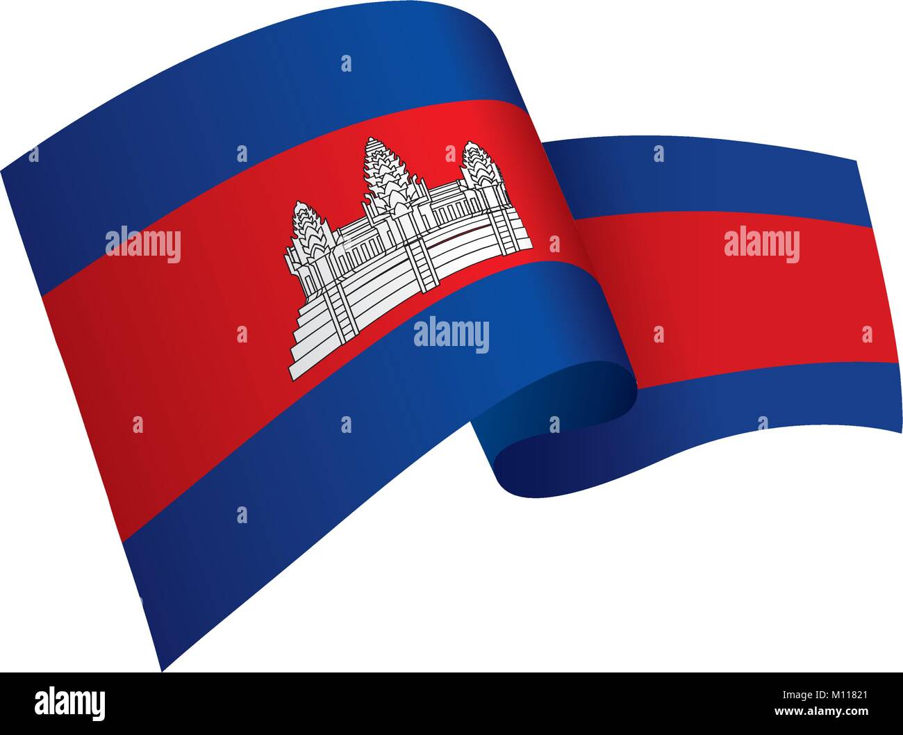 Cambodia flag, vector illustration Stock Vector Image & Art - Alamy
