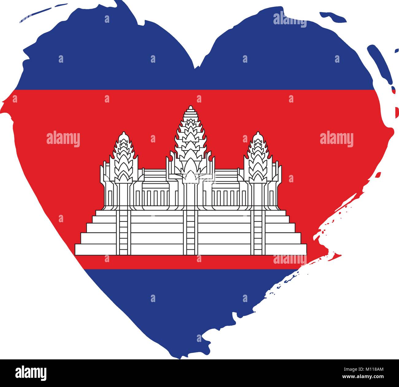 Cambodia flag, vector illustration Stock Vector Image & Art - Alamy