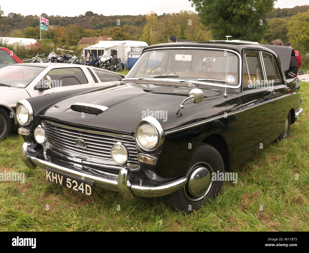 Classic Austin 2200 car on display at Ashover festival of lights Stock ...