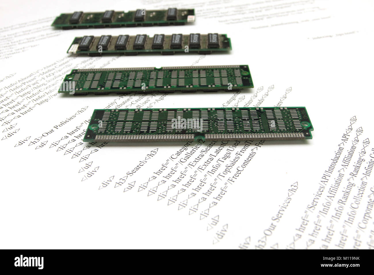 pc memory on background of page make in html language with tag Stock ...