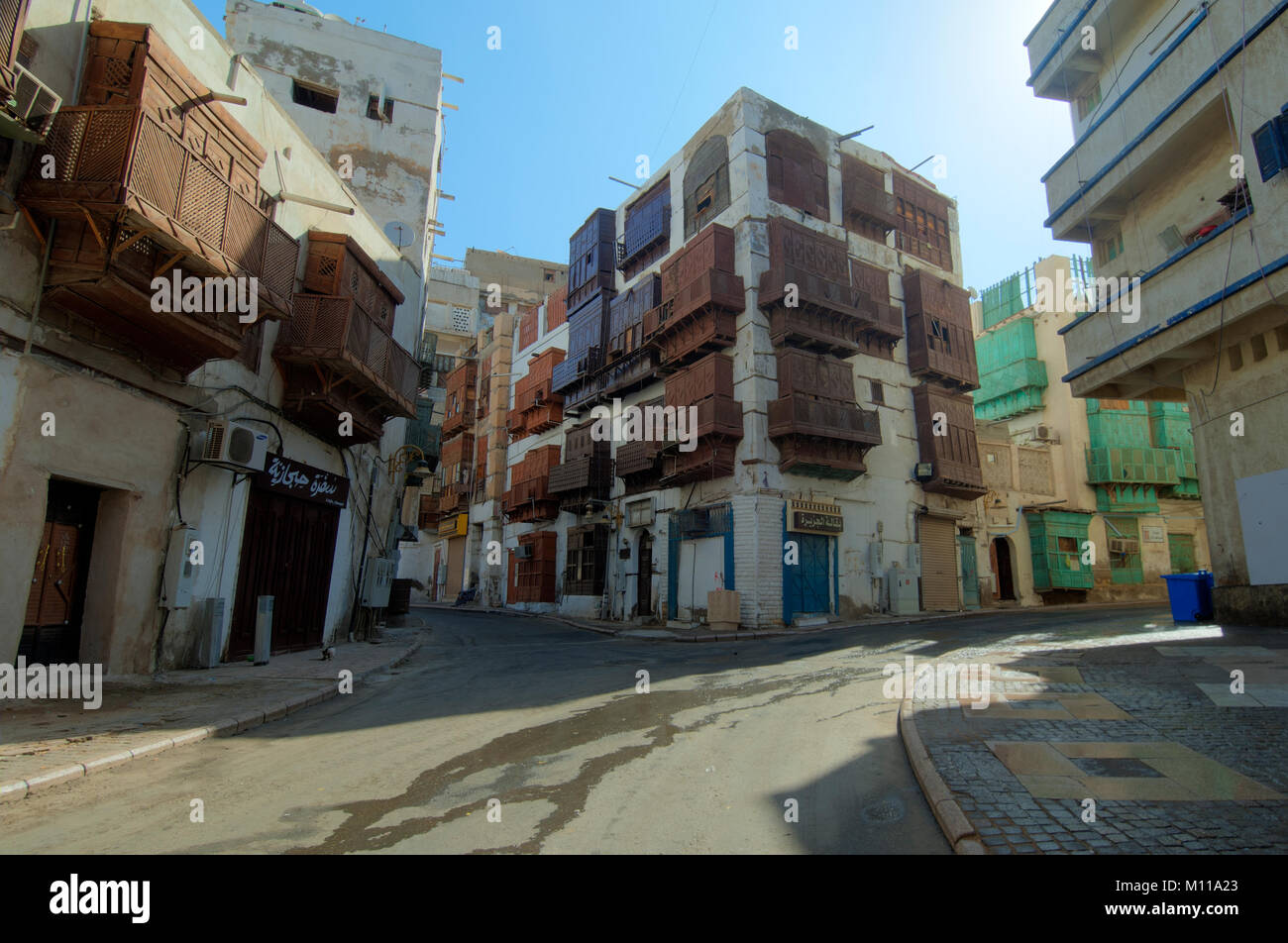 Jeddah Old City Buildings and Streets, Saudi Arabia Stock Photo - Alamy