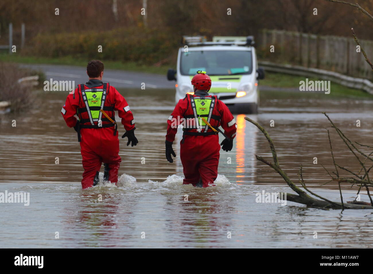 Stuck In Flood Water Stock Photo - Alamy